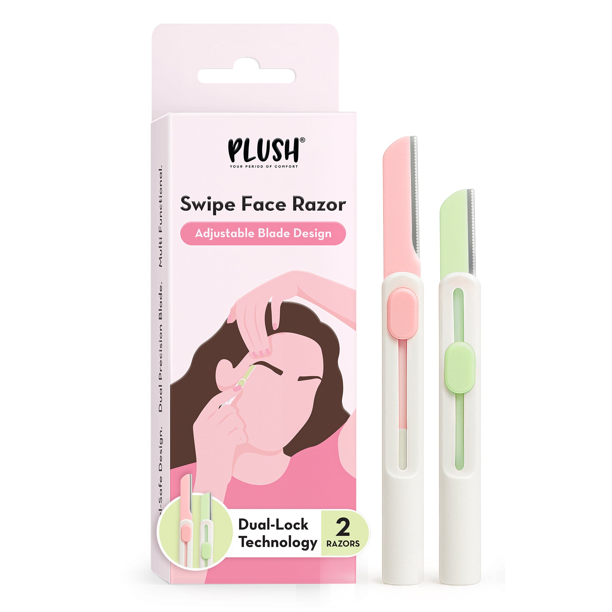 Swipe Reusable Face Razor | Pack of 2