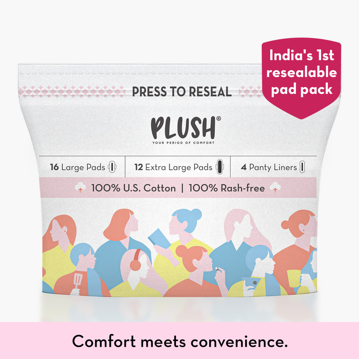 Shop Ultra-Thin Sanitary Pads for Different Flow | Plush