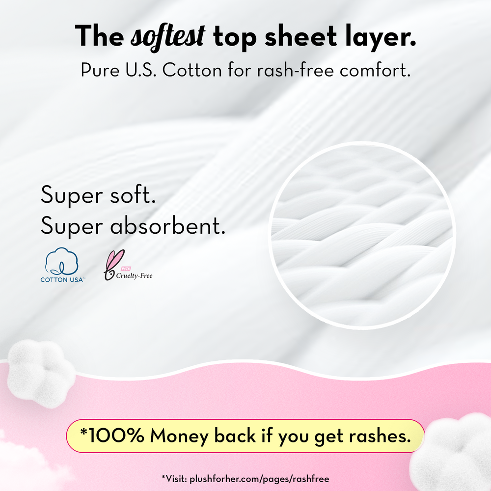Shop Ultra-Thin Sanitary Pads for Different Flow | Plush